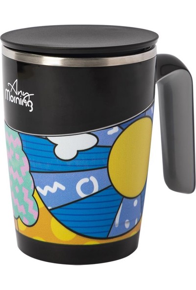 Any Morning Kulplu Devrilmez Mug Siyah