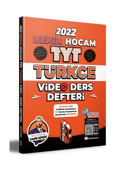Benim Hocam TYT 2022 Türkçe Video Ders Defteri