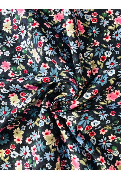 feminen Pamuk Poplin Mini Çiçek Desen
