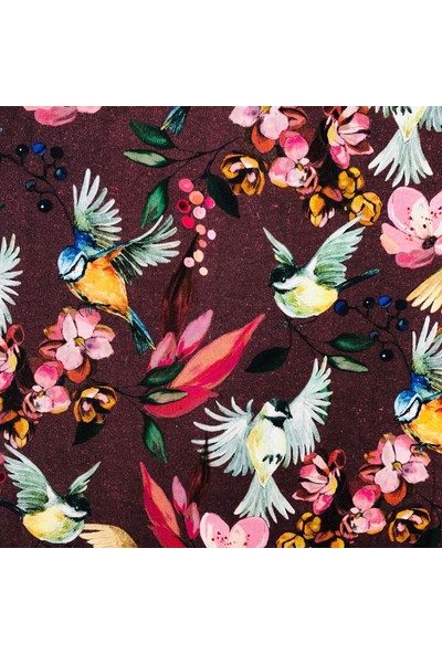 feminen 3 Iplik Şardonlu Kuş Desen