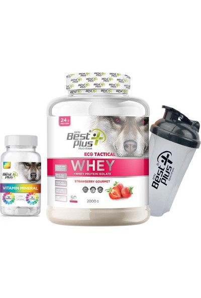 Bpn Eco Tactical Kombinasyon Paketi(Whey Protein Çilek Aromalı+Vitamin)