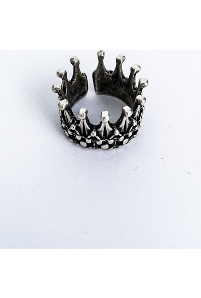 Takı & Aksesuar Antik Gümüş Kaplama El Yapımı Ayarlanabilir Kral Tacı Yüzük Takı & Aksesuar Antik Gümüş Kaplama El Yapımı Ayarlanabilir Kral Tacı Yüzük