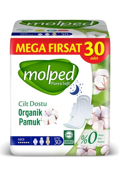 Molped Pure & Soft Mega Fırsat Gece Ultra 30'lu Molped Pure & Soft Mega Fırsat Gece Ultra 30'lu