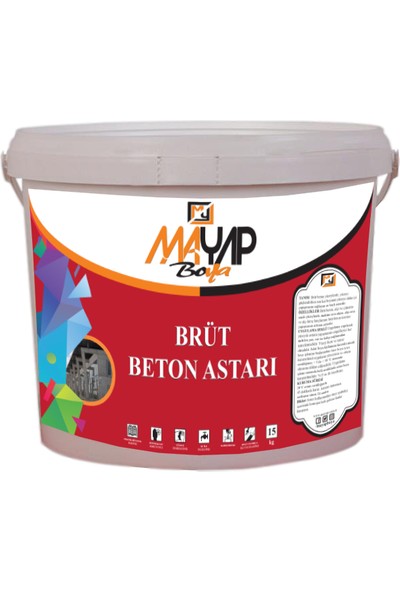 Mayap Boya Brüt Beton Astarı (Yeşil) 2.5kg Mayap Boya Brüt Beton Astarı (Yeşil) 2.5kg