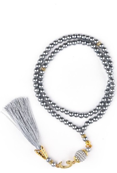 İkra Hac Tasarım Inci Tespih Vavlı Püsküllü Gri İkra Hac Tasarım Inci Tespih Vavlı Püsküllü Gri