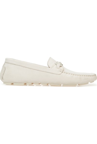 George Hogg Ekru Erkek Deri Loafer