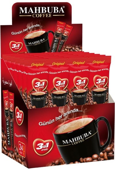 Mahbuba 3ü1 Arada Kahve 24x18gr Mahbuba 3ü1 Arada Kahve 24x18gr