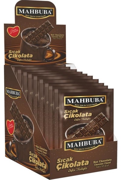 Mahbuba Sıcak çikolata Mutlu Hisset 12x20gr Mahbuba Sıcak çikolata Mutlu Hisset 12x20gr