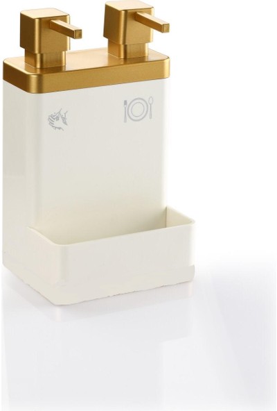 Azra Akrilik 2'li Mutfak Sıvı Sabunluk Beyaz Gold Azra Akrilik 2'li Mutfak Sıvı Sabunluk Beyaz Gold