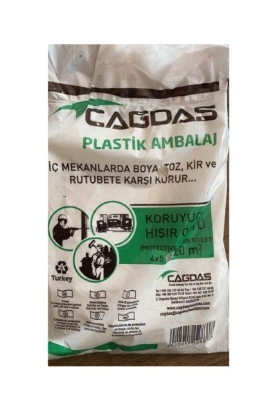 Çağdaş Plastik Ambalaj Koruyucu Hışır Örtü 4x2,5 M = 10 M2