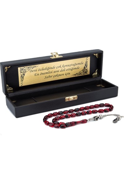 Kalemhane Deri Kutulu Sıkma Kehribar Kalemhane Deri Kutulu Sıkma Kehribar