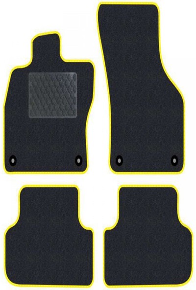 Tegin Kia Ceed 2012 ve Sonrası Siyah Halı Sarı Kenar Baklava Topuk 2250 gr Paspas Tegin Kia Ceed 2012 ve Sonrası Siyah Halı Sarı Kenar Baklava Topuk 2250 gr Paspas