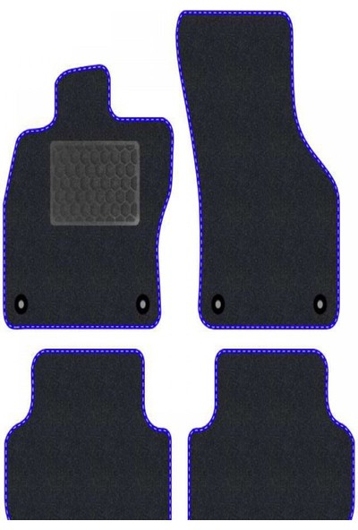 Tegin Cadillac Srx 2003-2009 Siyah Halı Mavi Kenar Deri Petek Topuk 2250 gr Paspas Tegin Cadillac Srx 2003-2009 Siyah Halı Mavi Kenar Deri Petek Topuk 2250 gr Paspas