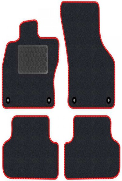 Tegin Mercedes E W212 2013-2016 - Makyajlı Siyah Halı Kırmızı Kenar Deri Petek Topuk 2250 gr Paspas Tegin Mercedes E W212 2013-2016 - Makyajlı Siyah Halı Kırmızı Kenar Deri Petek Topuk 2250 gr Paspas