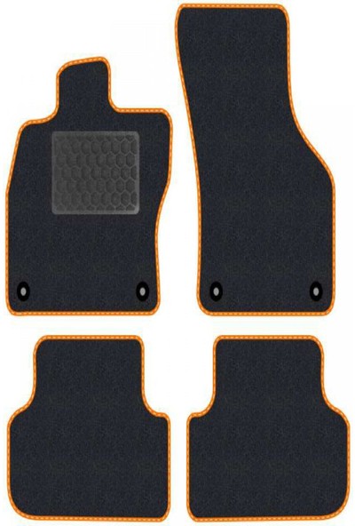 Tegin Citroen C3 - Ds3 2009-2016 Siyah Halı Turuncu Kenar Deri Petek Topuk 2250 gr Paspas Tegin Citroen C3 - Ds3 2009-2016 Siyah Halı Turuncu Kenar Deri Petek Topuk 2250 gr Paspas