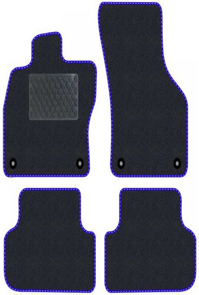 Tegin Mazda 3 2009 ve Sonrası Siyah Halı Mavi Kenar Baklava Topuk 2250 gr Paspas