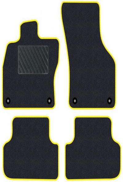 Tegin Bmw 3 Serisi E36 Cabrio 1993-1999 Siyah Halı Sarı Kenar Çapraz Çizgi Topuk 2250 gr Paspas