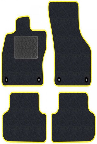 Tegin Mercedes Clc 2008-2011 Siyah Halı Sarı Kenar Deri Petek Topuk 2250 gr Paspas Tegin Mercedes Clc 2008-2011 Siyah Halı Sarı Kenar Deri Petek Topuk 2250 gr Paspas