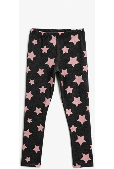 Koton Kız Çocuk Tayt Antrasit Desenli 2KKG47818OK