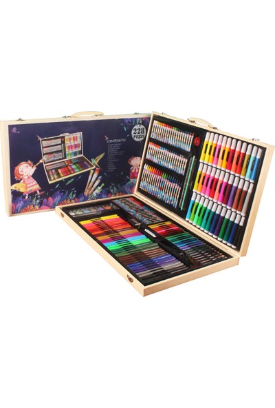 Sakuraa 228 Parça Çocuk Boyama Seti (Keçeli, Sulu, Kuru, Pastel) (Yurt Dışından) Sakuraa 228 Parça Çocuk Boyama Seti (Keçeli, Sulu, Kuru, Pastel) (Yurt Dışından)