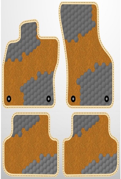 Tegin Toyota Verso 2009 ve Sonrası Uyumlu Turuncu Halı Gri Desen Bej Kenar Plus Paspas Tegin Toyota Verso 2009 ve Sonrası Uyumlu Turuncu Halı Gri Desen Bej Kenar Plus Paspas