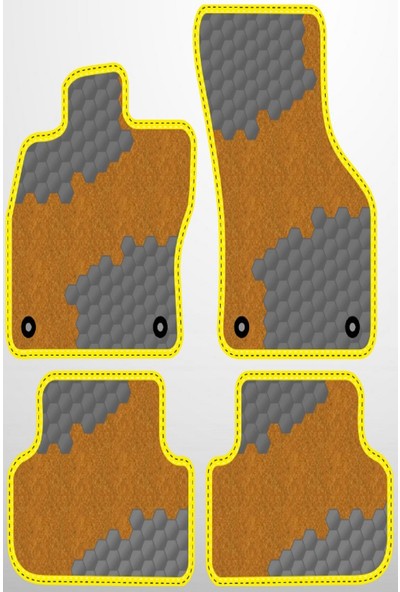 Tegin Toyota GT86 2012 ve Sonrası Uyumlu Turuncu Halı Gri Desen Sarı Kenar Plus Paspas Tegin Toyota GT86 2012 ve Sonrası Uyumlu Turuncu Halı Gri Desen Sarı Kenar Plus Paspas