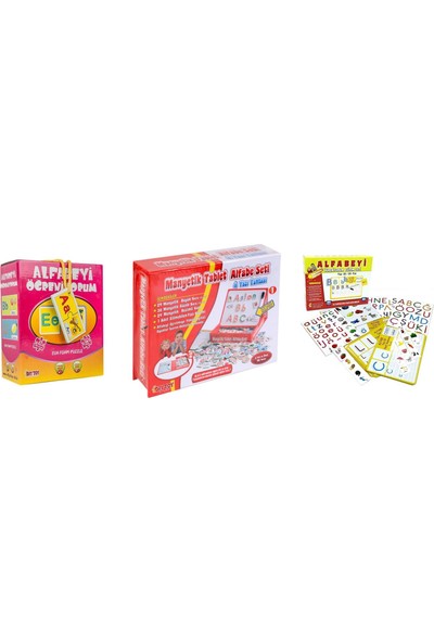 Taba 1.sınıf ve Okul Öncesi Alfabe Öğrenme 3lü Set Taba 1.sınıf ve Okul Öncesi Alfabe Öğrenme 3lü Set