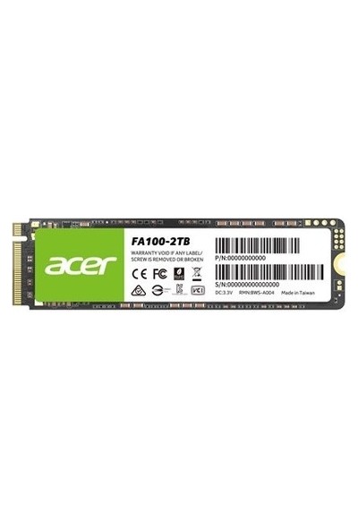Acer 2 TB FA1000 BL.9BWWA.121 2530 Mbs – 2200 Mbs  M.2 PCIe (NVMe) SSD