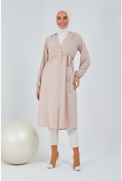 Meqlife Yandan Bağlamalı Kap - Krem