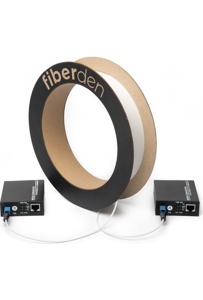 Fiberden Tranceiver 100MBPS Kablolu Set Fiberden Tranceiver 100MBPS Kablolu Set