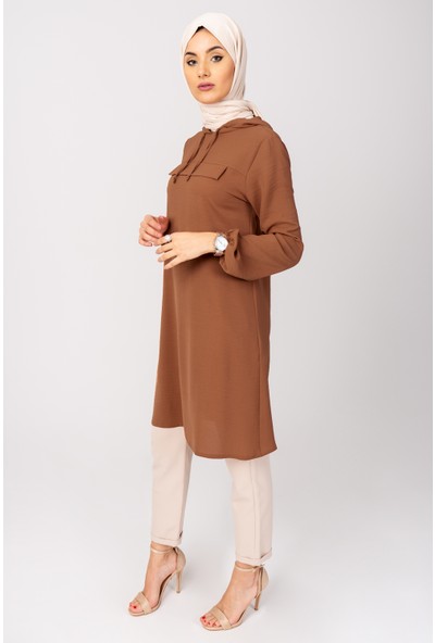 A-Tunik Kadın Kapüşonlu Tunik 5008