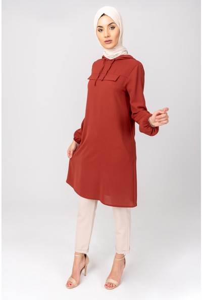 A-Tunik Kadın Kapüşonlu Tunik 5008