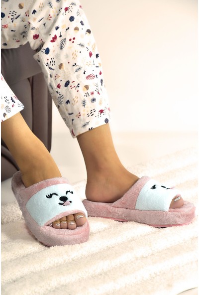 Odesa Ayakkabı Kadın Kışlık Sessiz Taban Polar Ev Terliği