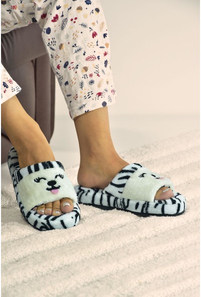 Odesa Ayakkabı Kadın Kışlık Sessiz Taban Polar Ev Terliği