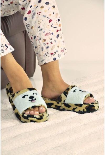 Odesa Ayakkabı Kadın Kışlık Sessiz Taban Polar Ev Terliği