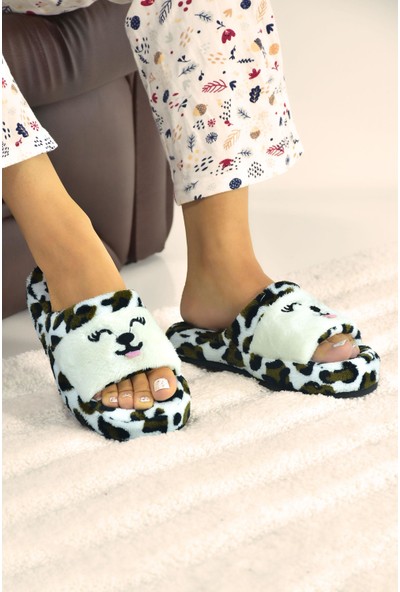 Odesa Ayakkabı Kadın Kışlık Sessiz Taban Polar Ev Terliği