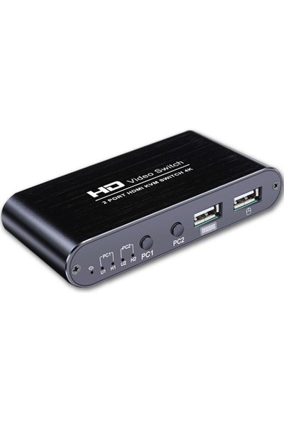 Alfais 4770 HDMI Kvm Switch 2 Port USB 2 Pc Tek Kasa Kontrol Çoklayıcı Alfais 4770 HDMI Kvm Switch 2 Port USB 2 Pc Tek Kasa Kontrol Çoklayıcı