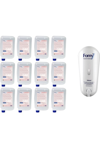 Fomy 12 Adet Antibakteriyel Sabun Kartuş + Yanında Dispanser Fomy 12 Adet Antibakteriyel Sabun Kartuş + Yanında Dispanser