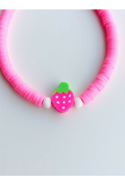 FullControl Cosibella Pembe Çilek Fimo Boncuk Lastikli Rahat Kullanım Çocuk Bileklik FullControl Cosibella Pembe Çilek Fimo Boncuk Lastikli Rahat Kullanım Çocuk Bileklik