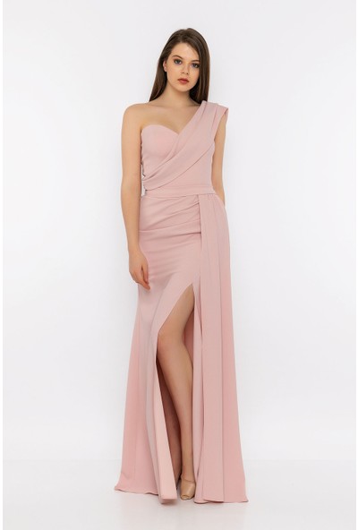 Invidia Tek Omuz Yırtmaçlı Abiye INV8503 Invidia Tek Omuz Yırtmaçlı Abiye INV8503