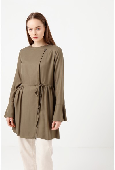 Yoncaekspres Büyük Beden Kolları Volanlı Anvelop Tunik 3260B Haki Yoncaekspres Büyük Beden Kolları Volanlı Anvelop Tunik 3260B Haki