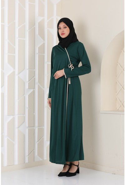 Miss Ledonna Yandan Bağlamalı Namaz Elbisesi Zümrüt Yeşili 3000BML Miss Ledonna Yandan Bağlamalı Namaz Elbisesi Zümrüt Yeşili 3000BML
