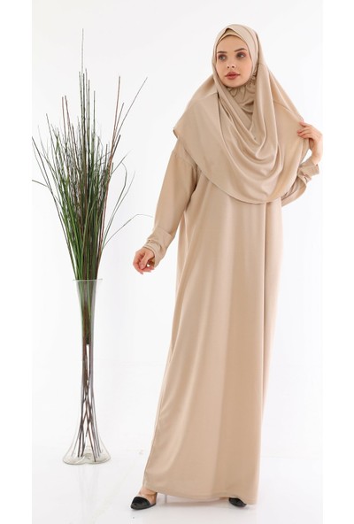 Miss Ledonna Tek Parça Namaz Elbisesi Vizon 1000BML Miss Ledonna Tek Parça Namaz Elbisesi Vizon 1000BML