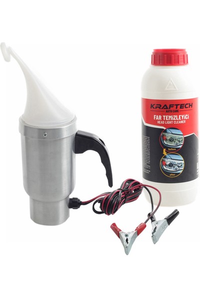 Kraftech Buharlı Far Temizleme Far Parlatma Seti 12 Volt