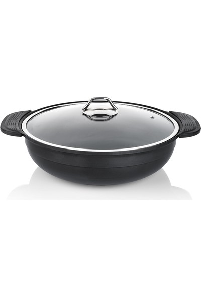 Schafer Felsen 32 cm Siyah Döküm Tencere