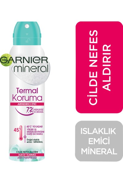Garnier Mineral Termal Koruma Sprey Deodorant Garnier Mineral Termal Koruma Sprey Deodorant