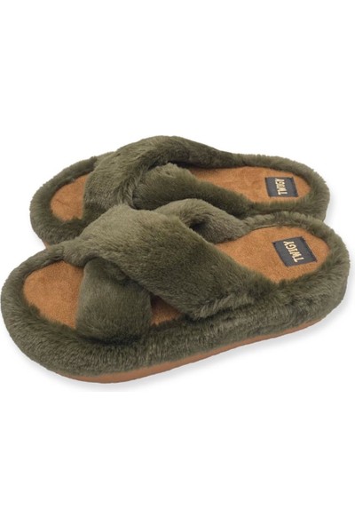 Twigy Tuti Plat. Yeşil Kadın Kışlık Terlik