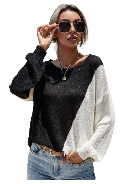 Moon Light Kadın Düz Renk Rahat Yuvarlak Yaka Uzun Kollu Kazak (Yurt Dışından) Moon Light Kadın Düz Renk Rahat Yuvarlak Yaka Uzun Kollu Kazak (Yurt Dışından)