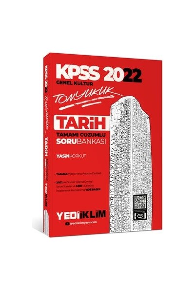 Yediiklim Yayınları KPSS 2022 Genel Kültür Tonyukuk Tarih tamamı Çözümlü Soru Bankası Yediiklim Yayınları KPSS 2022 Genel Kültür Tonyukuk Tarih tamamı Çözümlü Soru Bankası