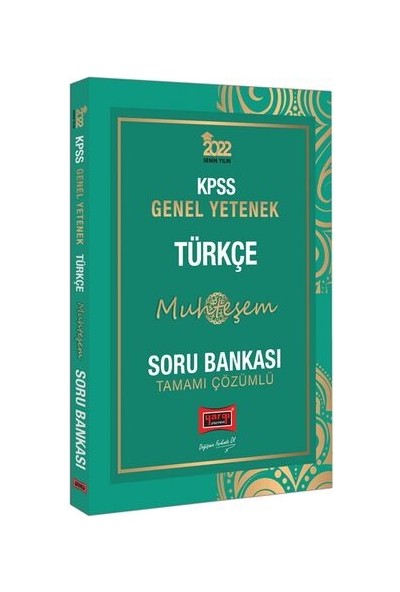 Yargı Yayınevi KPSS 2022 Genel Yetenek Muhteşem Türkçe Tamamı Çözümlü Soru Bankası Yargı Yayınevi KPSS 2022 Genel Yetenek Muhteşem Türkçe Tamamı Çözümlü Soru Bankası